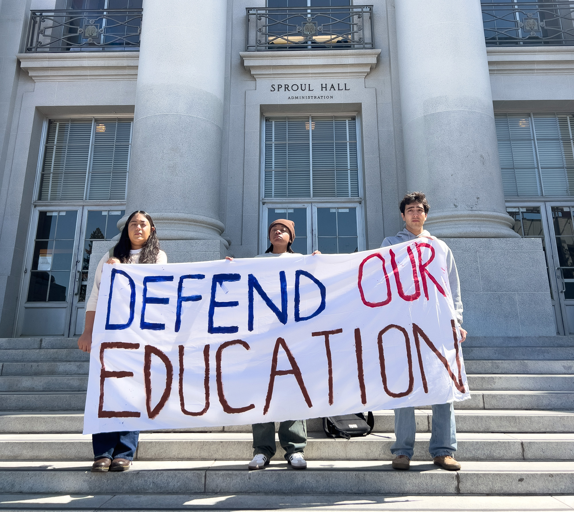 UC Berkeley students walk out against Trump’s order to dismantle US ...