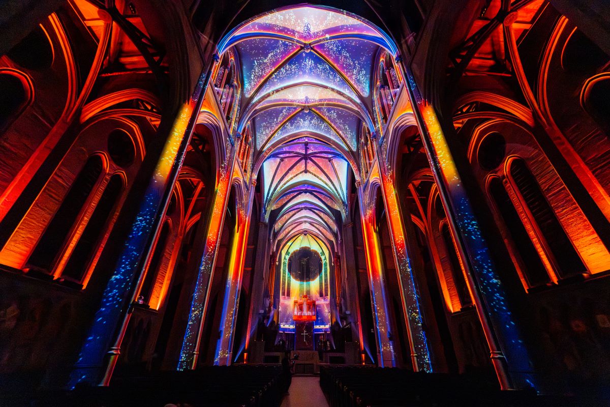 Aura, a new interactive light-and-sound experience, opens in Grace ...